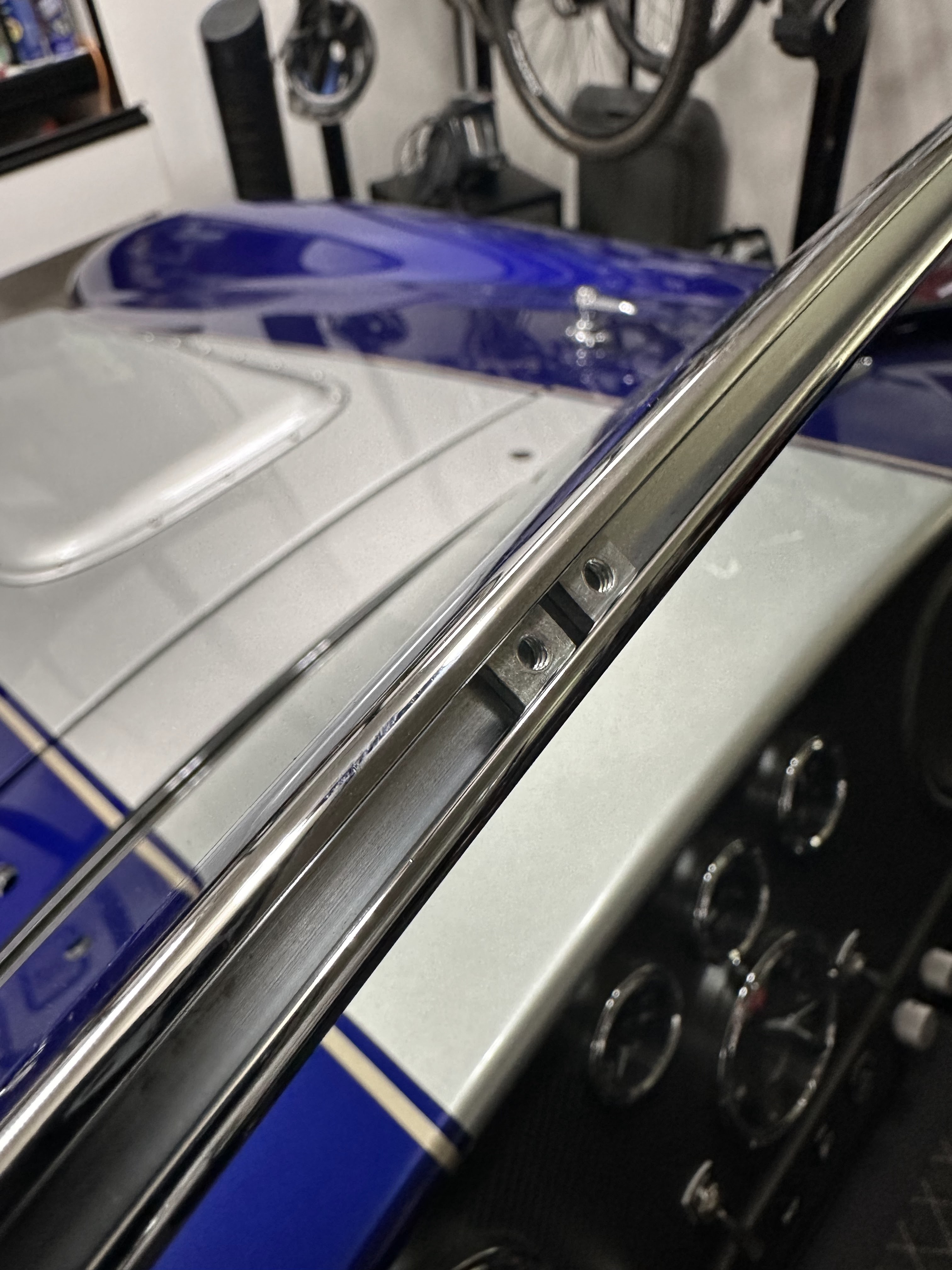 Rear view mirror and wind wings attached! - Cobra Dreams